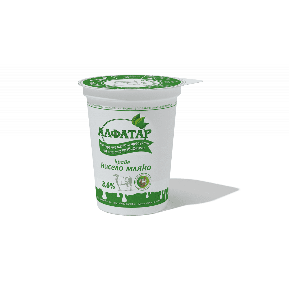 Кисело мляко Алфатар, 3,6% 400 гр ᐉ Бързо и лесно онлайн - BulMag