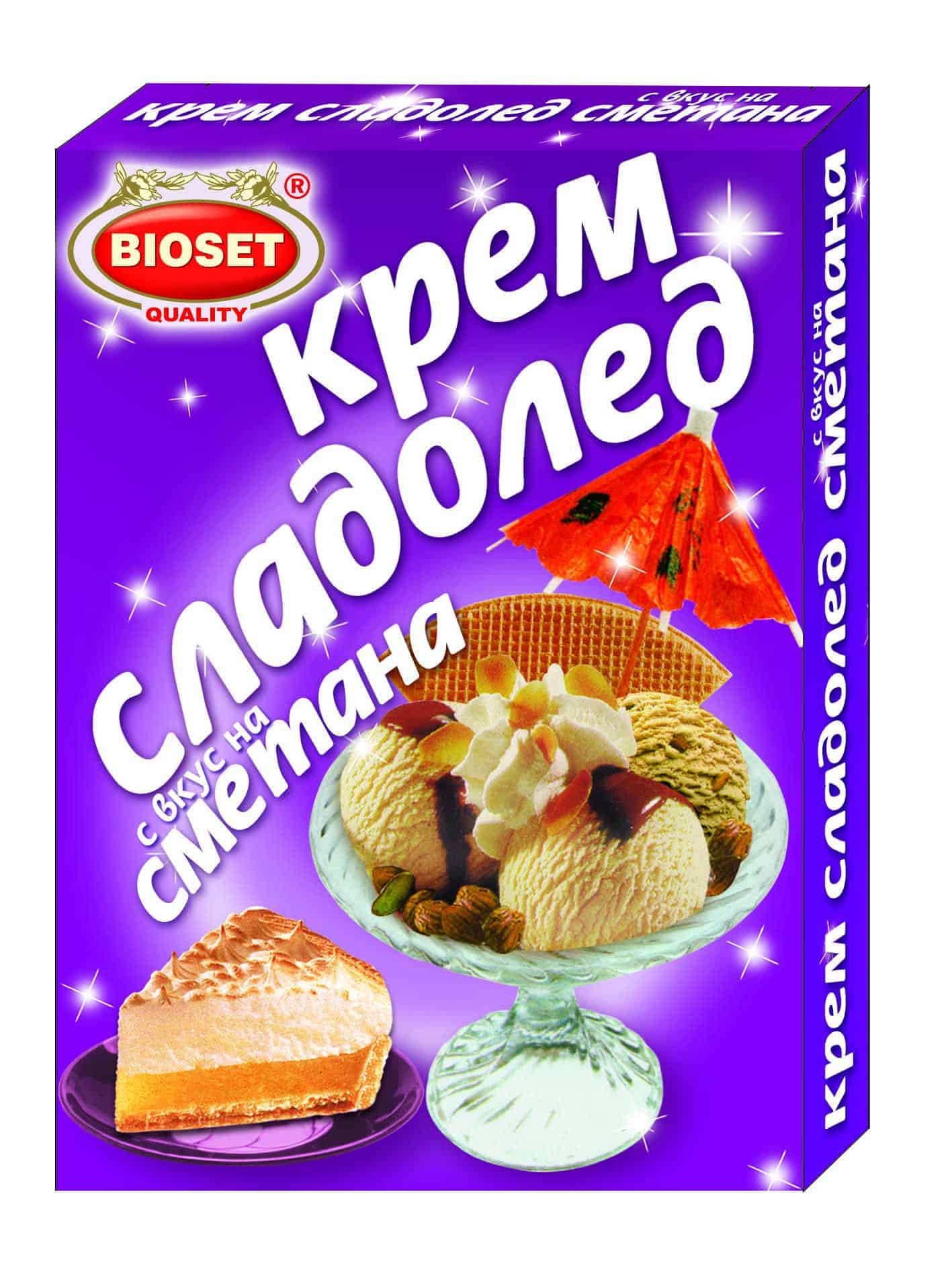 Крем сладолед Биосет сметана 60гр ᐉ Бързо и лесно онлайн - BulMag